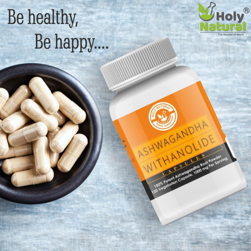 Ashwagandha Withanolide - 120 Veggie Capsules| Holy Natural
