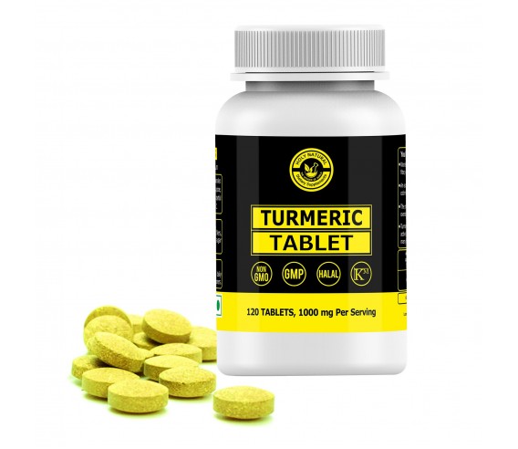 Turmeric Tablet – 500 mg Per Serving, 120 Tablet, 100% Pure and Natural ...